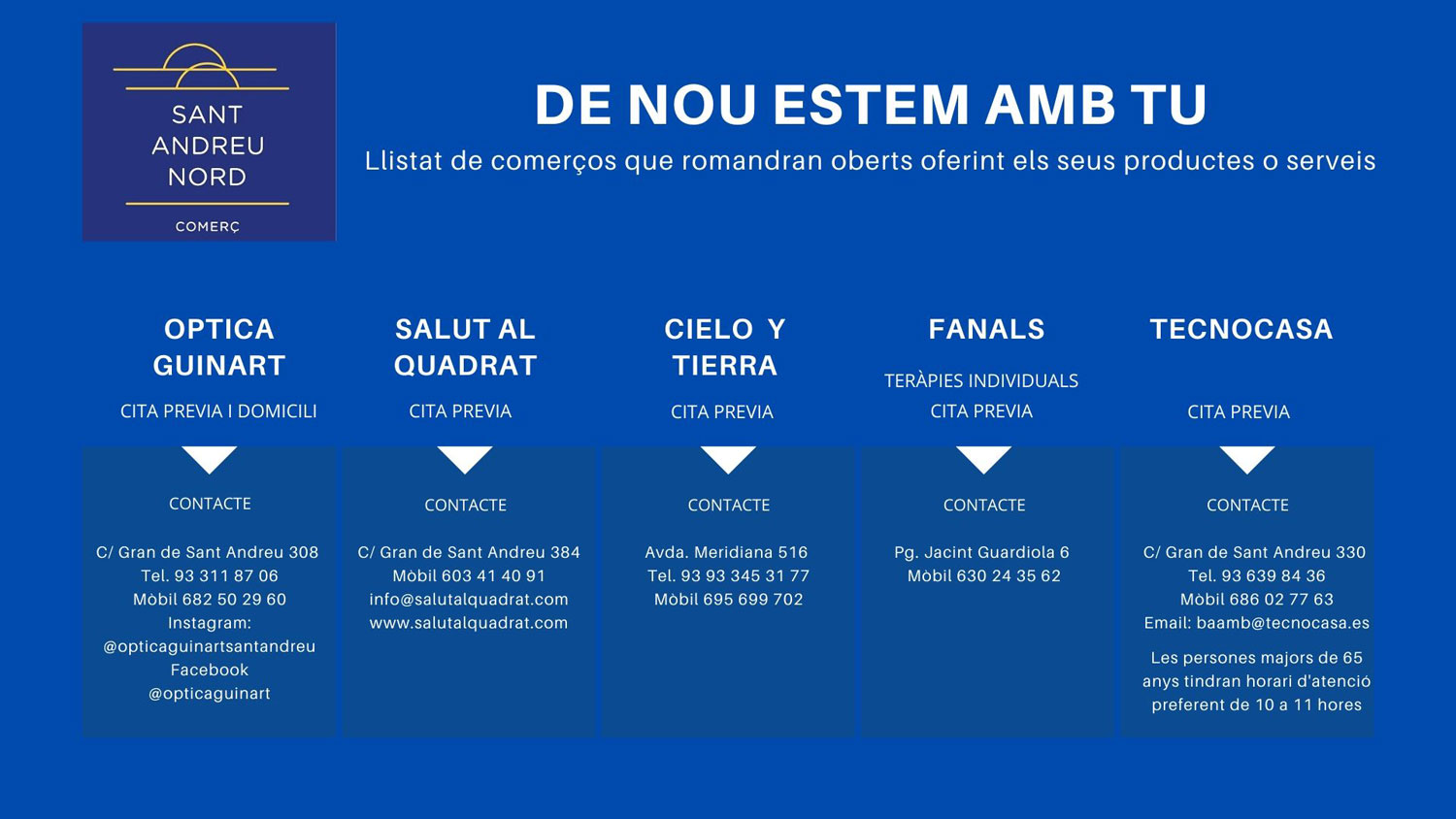 DE NOU ESTEM AMB TU | Sant Andreu Nord